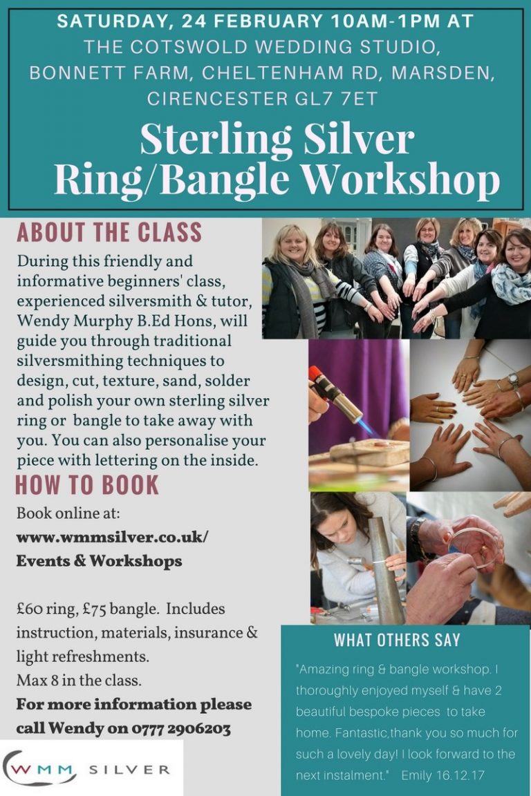 Cotswolds - Sterling Silver Ring/Bangle Workshop SOLD OUT!! - WMMsilver